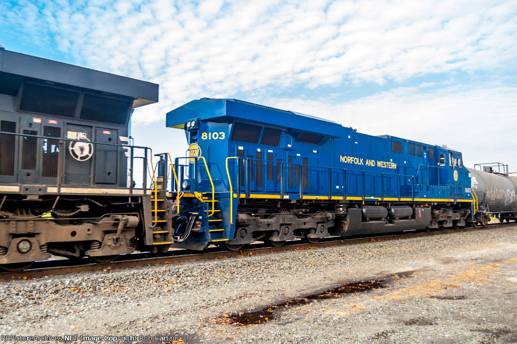 The N&W heritage unit trailing on a 12G